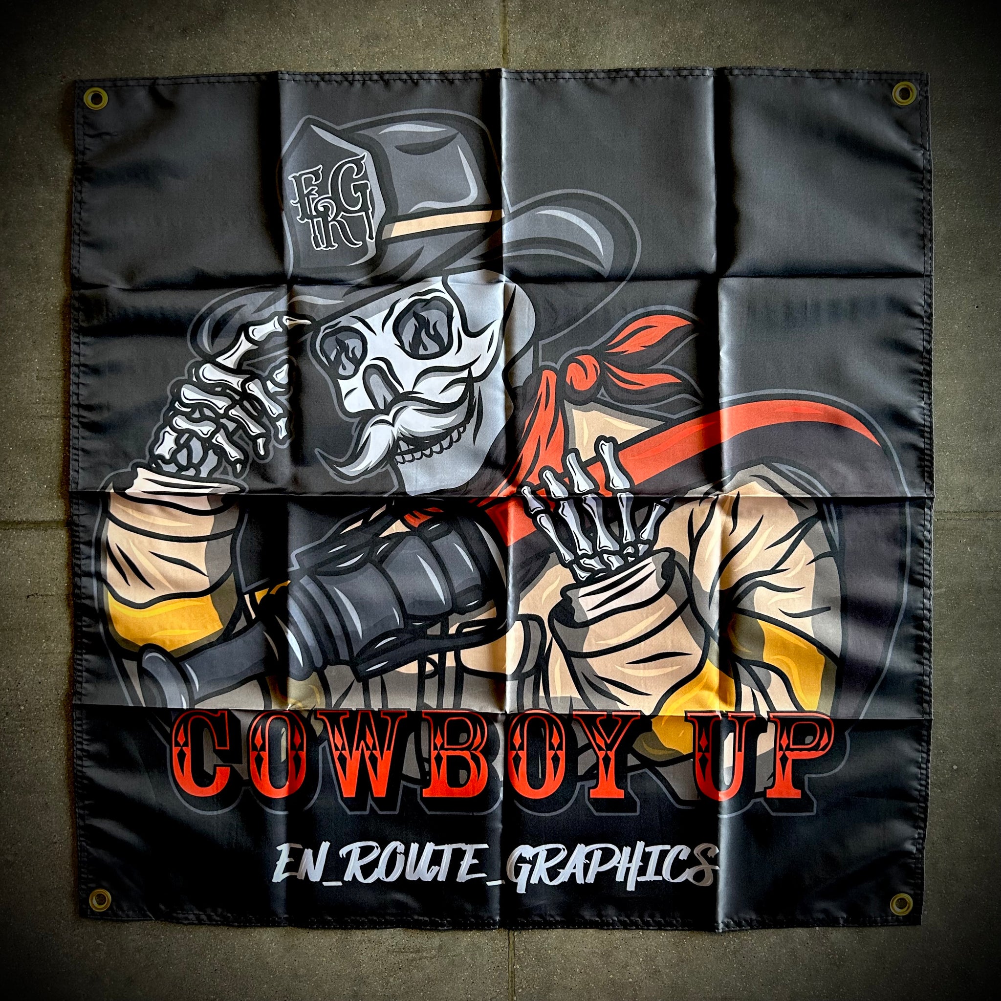 Flag 3x3 Cowboy Up Smooth Bore