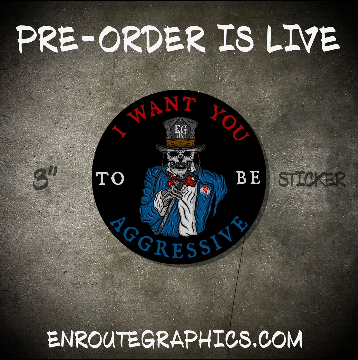 Be Aggressive Sticker